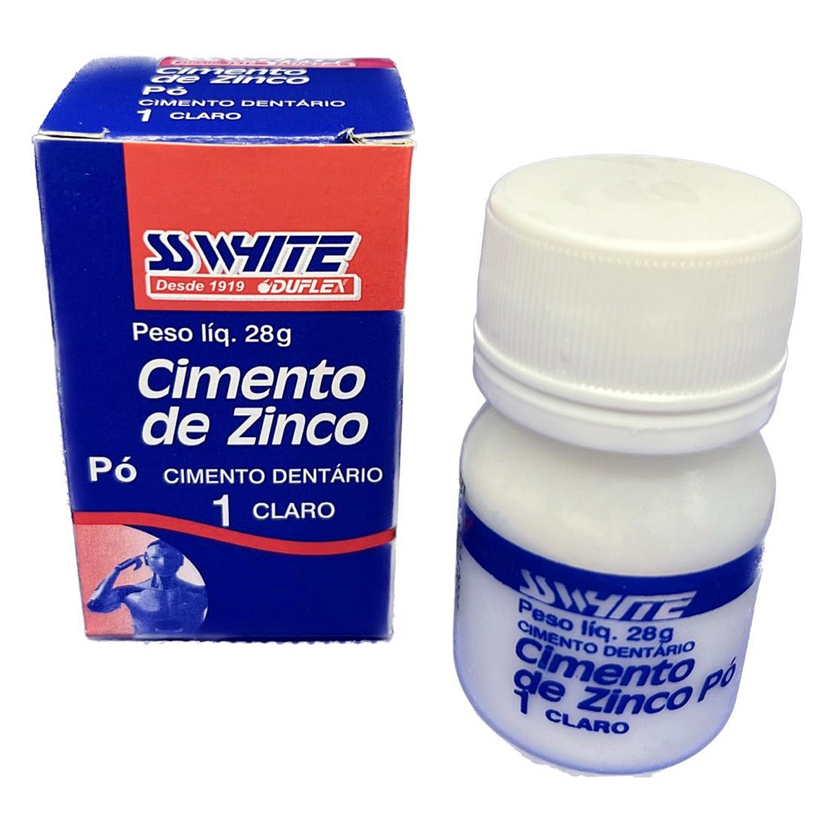 Cimento de Zinco Pó Claro 28g SSWHITE - Resina e Arte