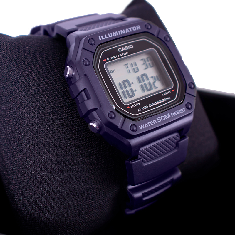 Relógio de Pulso Casio Masculino Digital Azul Standard W-218H-2AVDF ...