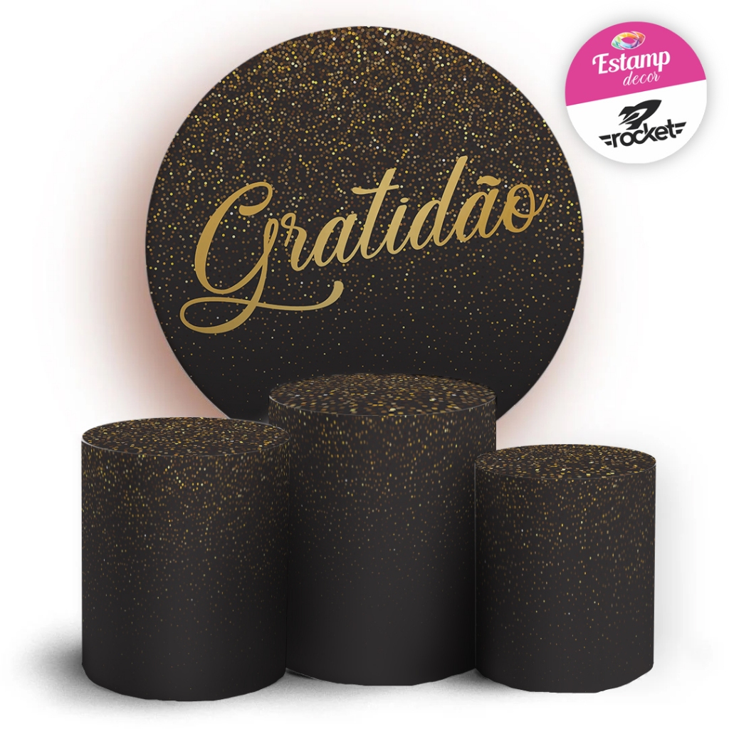 KIT PAINEL GRATIDÃO COM EFEITOS GILTERS, EM HELANCA PREMIUM!!! - Estamp ...