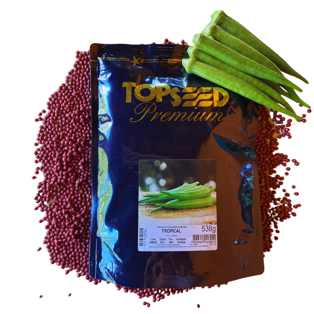Sementes de quiabo Tropical Topseed Premium - 10 MIL SEMENTES - AgroJão