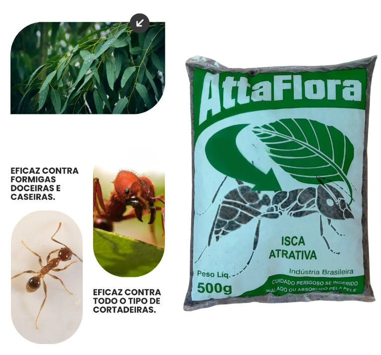 Isca de Formiga Cortadeira Atta Flora 500g - AgroJão