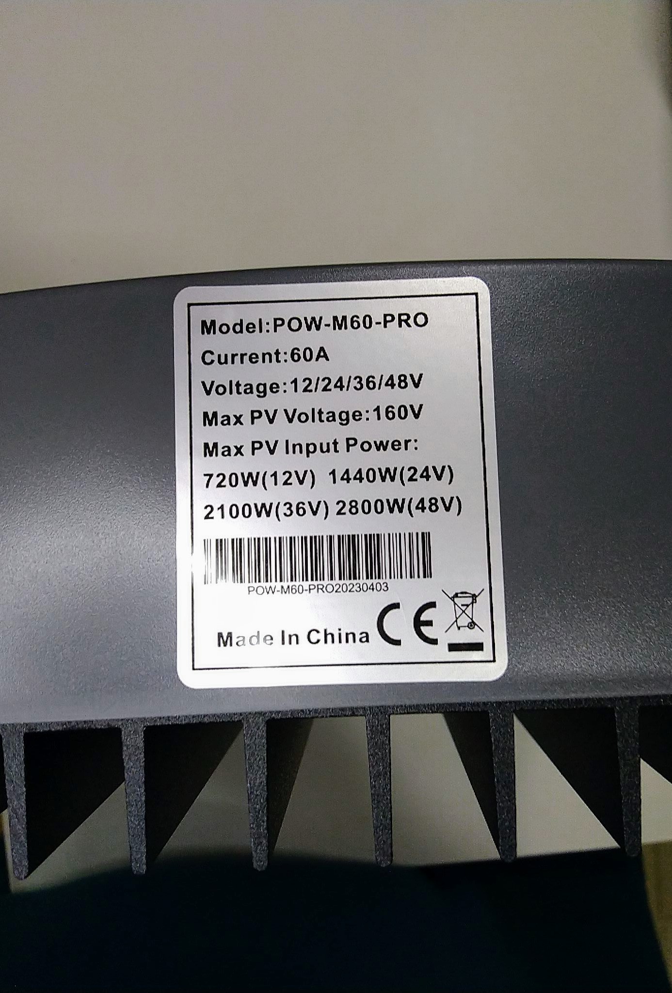 Controlador Solar MPPT 60A PowMr - Loja Zero Meia Dois Energia