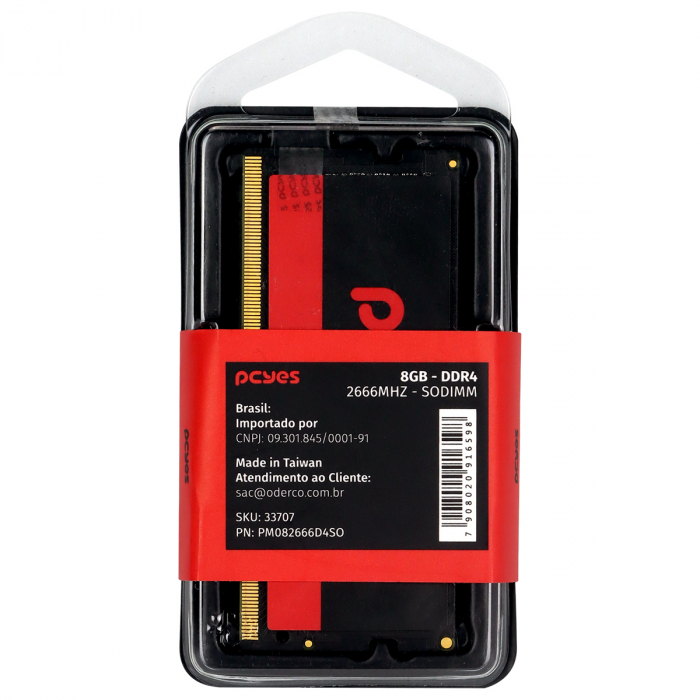 Memória RAM DDR4 8GB PCYES 2666MHz para notebook - Informática e Eletro