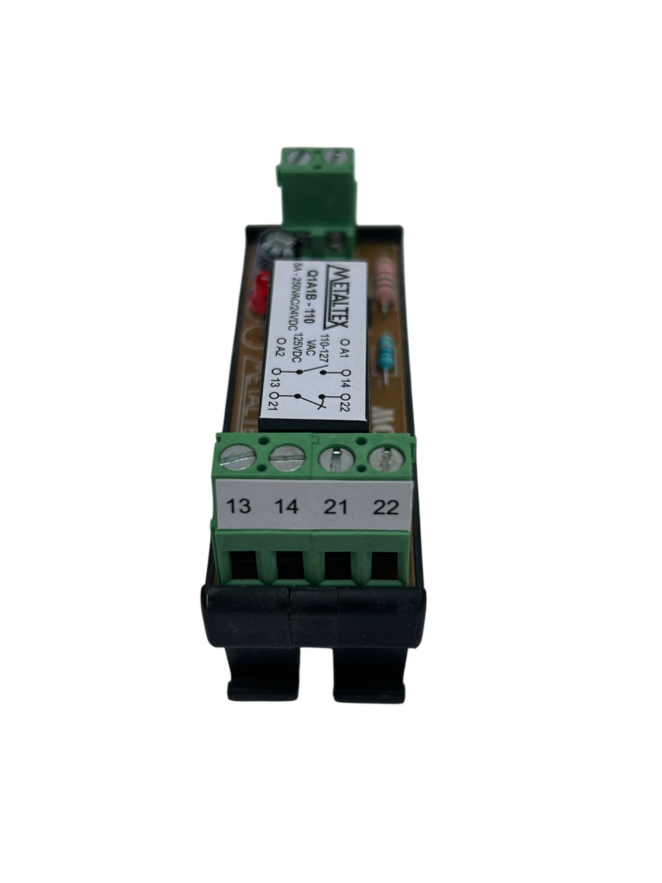 Rele de Interface 110V 1NA+1NF Q1A1B-110 Metaltex - Queima Estoque Elétrica