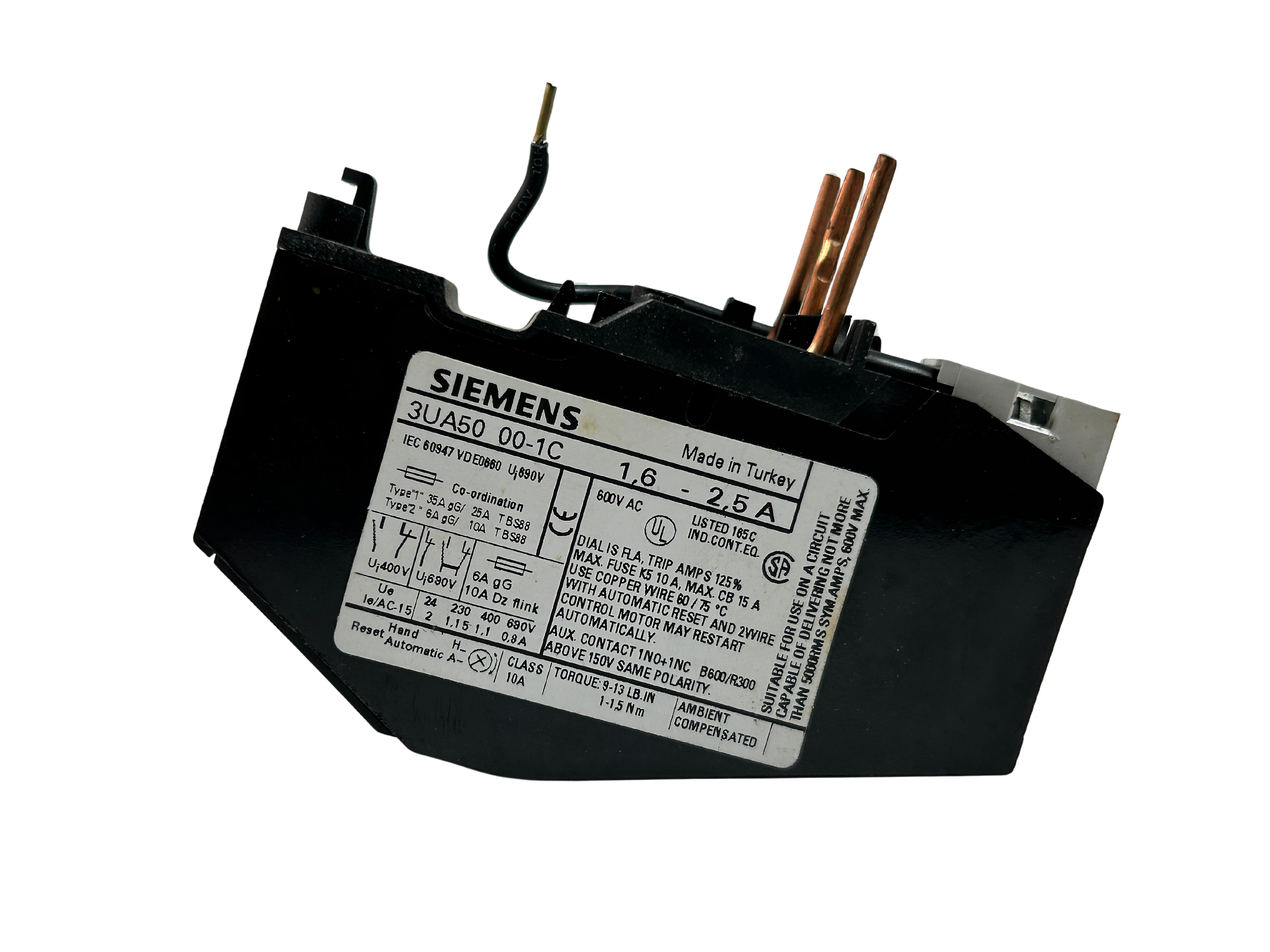 3 pçs Relé de Sobrecarga 1,6-2,5A 3UA5000-1C Siemens - Queima Estoque ...