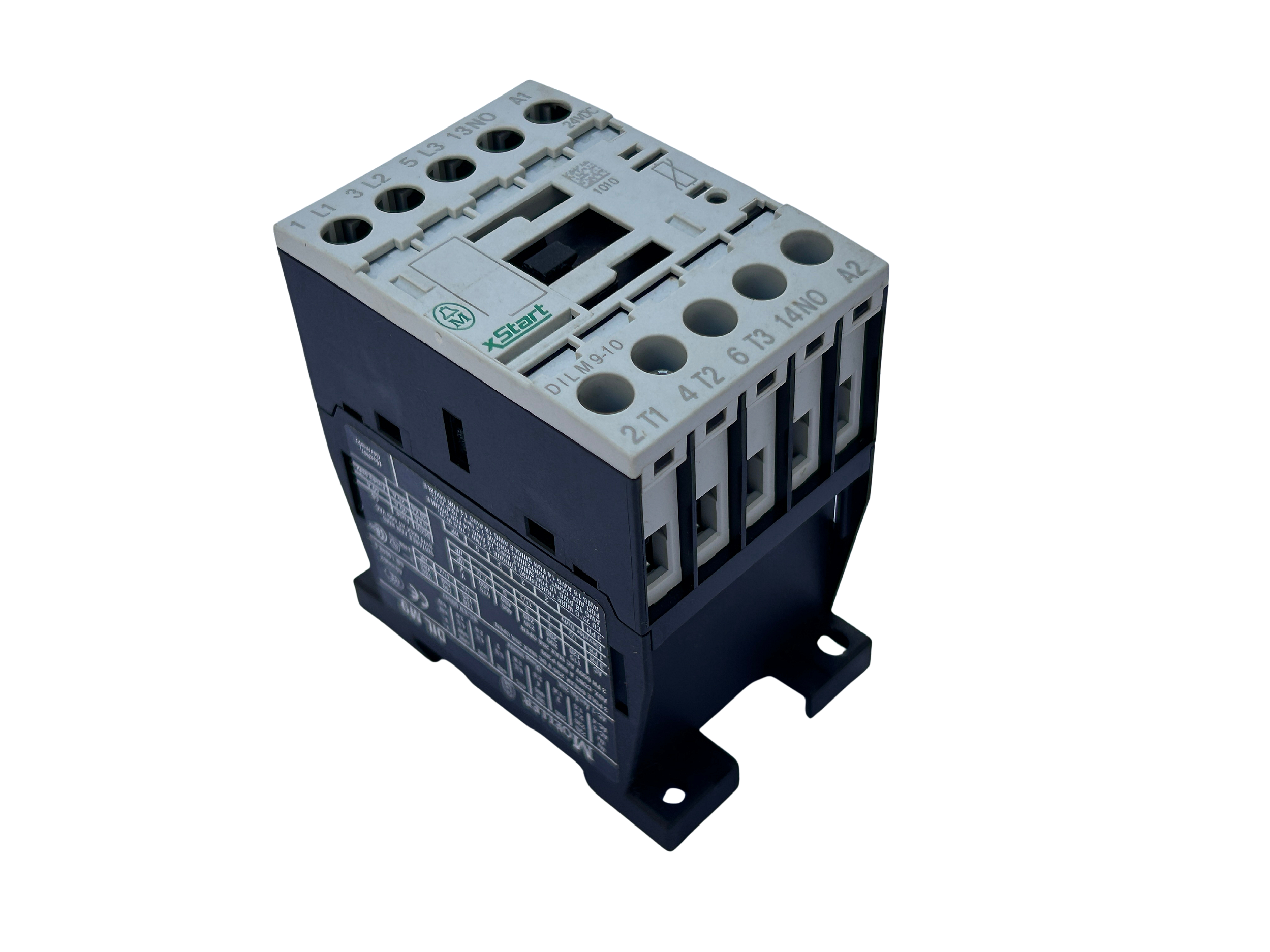 Contator tripolar 9A 24VDC 1NA DILM9-10 Moeller - Queima Estoque Elétrica
