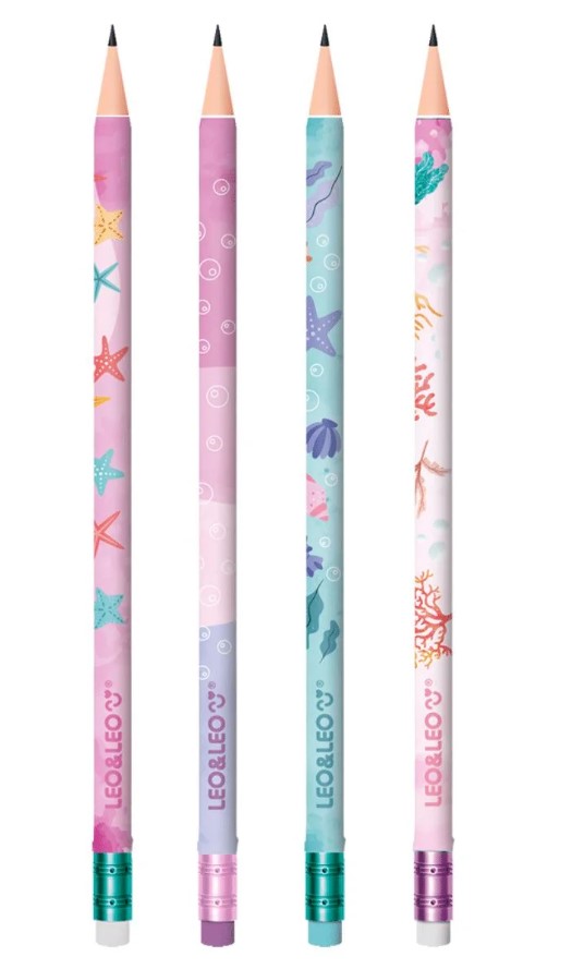 Lápis Preto Grafite HB Fundo do Mar Com Borracha Leo&Leo Estampado ...