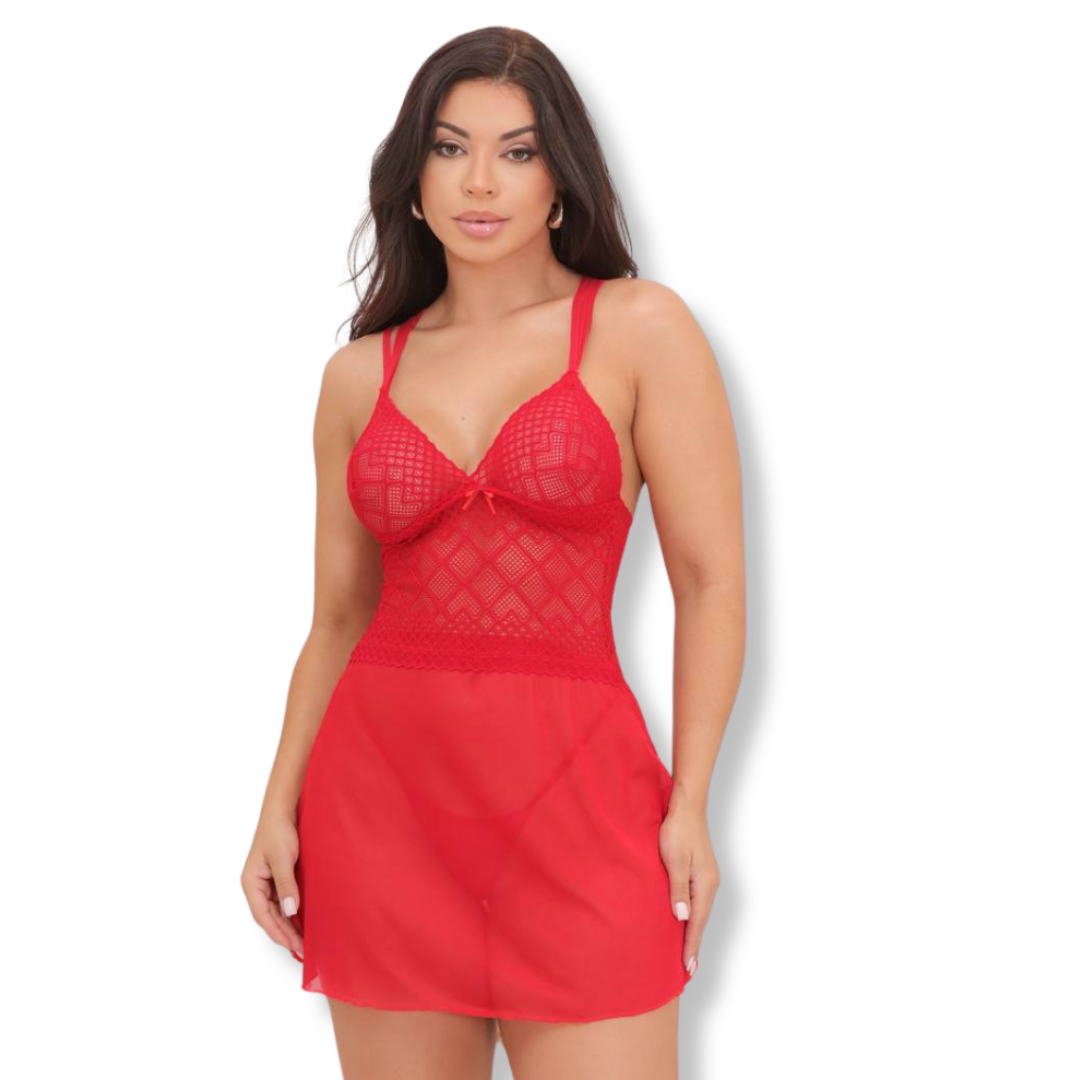 Camisola de Tule Encanto | Conjunto Sensual com Calcinha | Mayli Shop - Mayli Shop | Moda íntima ...