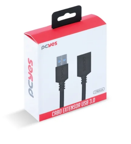 Cabo Extensor Usb A 3.0 M P/ F 2M - Puamf3-2 - Pcyes - Big Informática