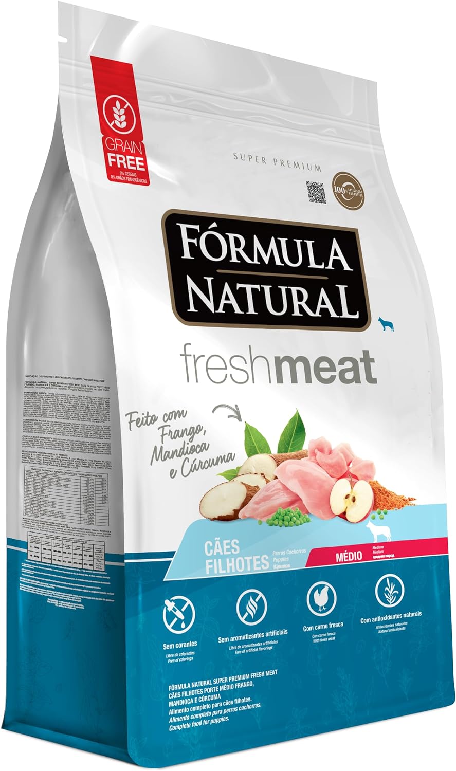 Ração Fórmula Natural Fresh Meat Cães Filhote Médio Frango 2,5 kg ...