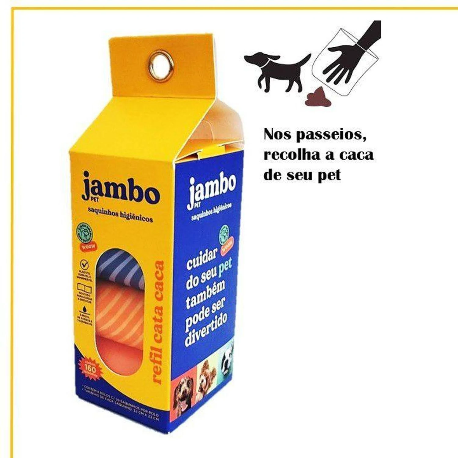 CAIXA REFIL NEW JAMBO COM 8 ROLOS - PetsMaFE