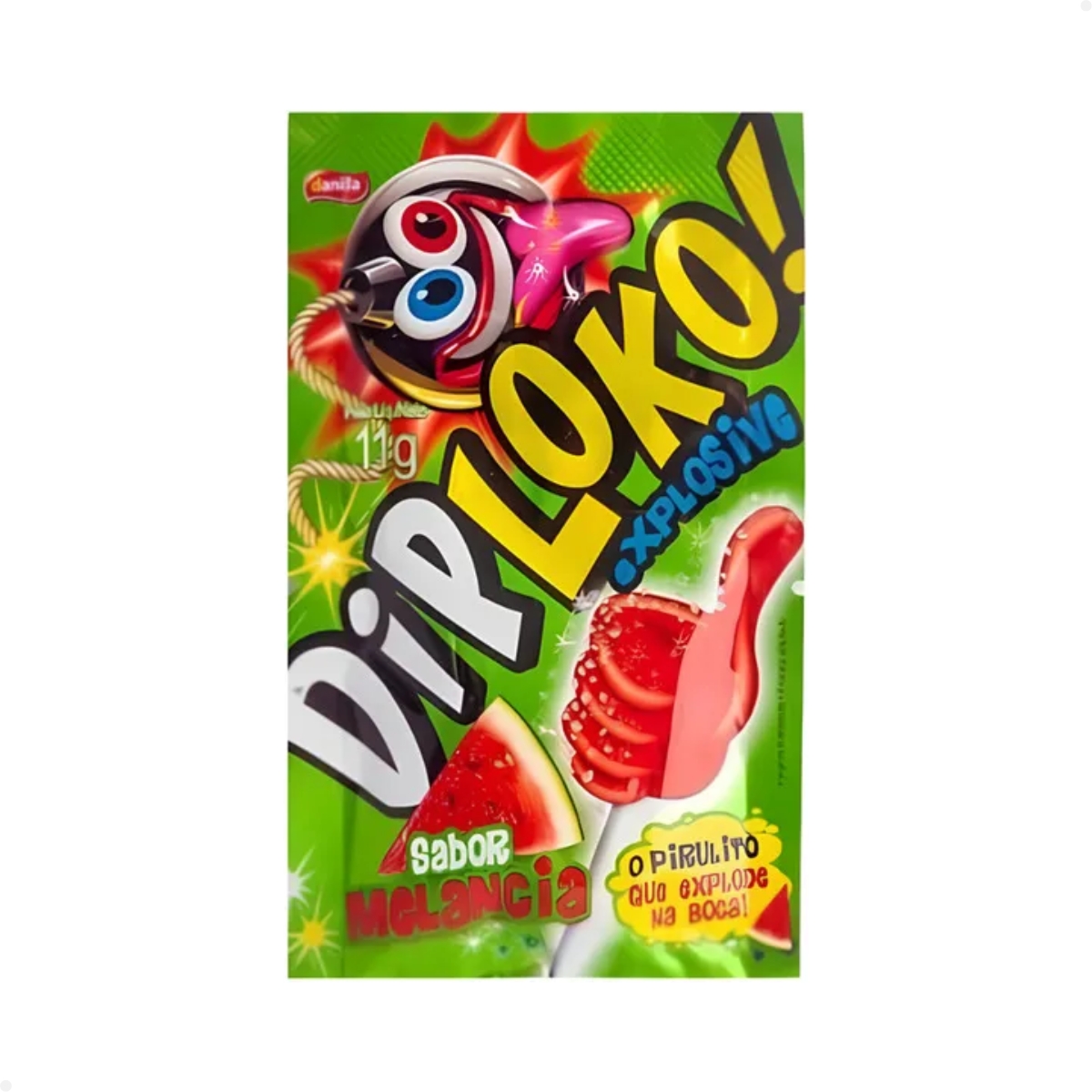 Pirulito Diploko Explosive Melancia 11g - Danilla 15 Unidades - Ofertas ...