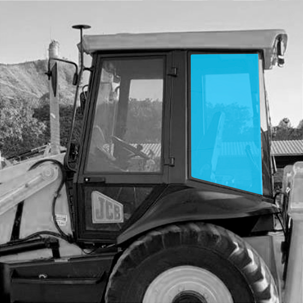 Vidro Lateral Esq Traseiro Janela Retro JCB 3C 827/80374 - MaqVidros ...