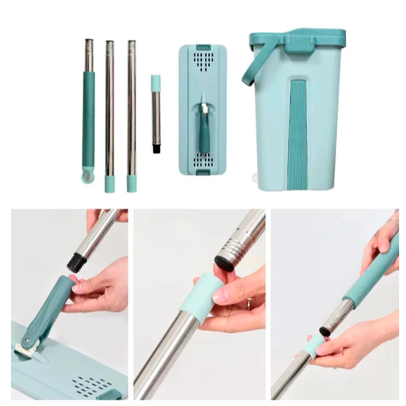Mop Flat Compacto Retangular 5L Limpeza Rápida Multiuso | Kuaile Bijux ...