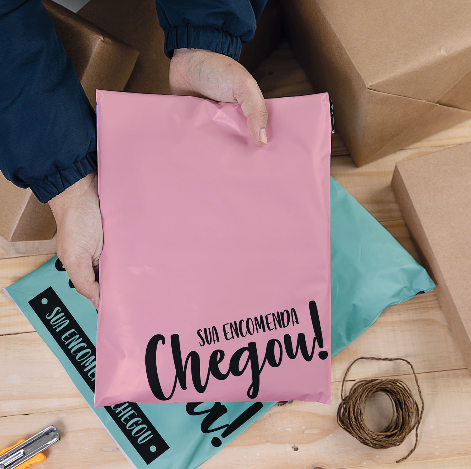 Envelope de Segurança Linha Delivery Rosa Velho 26,5X36 - 10 Un ...