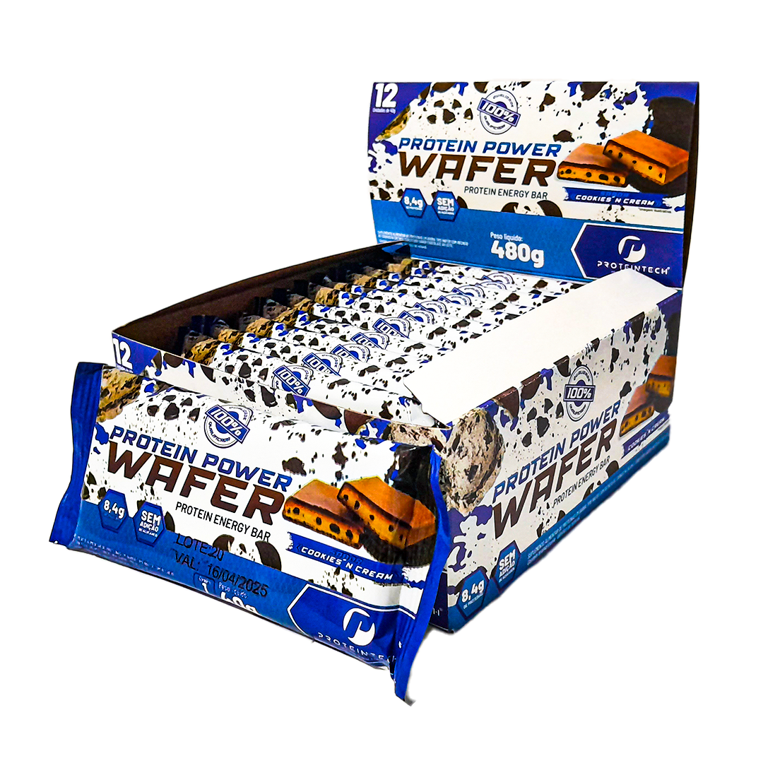 Display Protein power wafer sabor cookies'n cream - Proteintech
