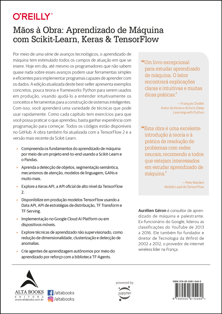 Mãos À Obra: Aprendizado De Máquina Com Scikit-Learn, 9788550815480 - Books4u