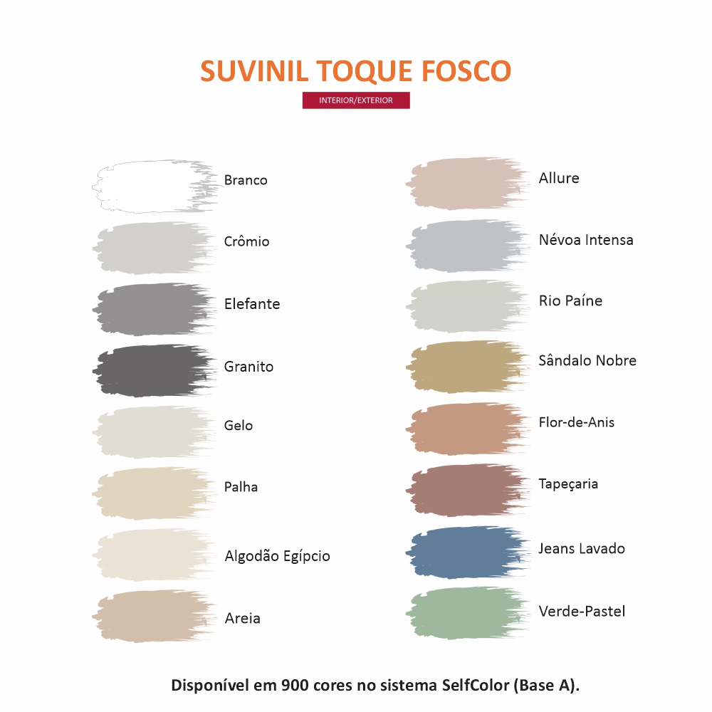 Tinta Acrílica Toque Fosco Premium Interno e Externo 3,6L Suvinil ...