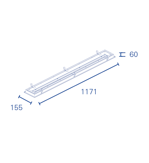 Luminária de Embutir LED Retangular 5000K 71W Bivolt 117,1x15,5x6cm ...