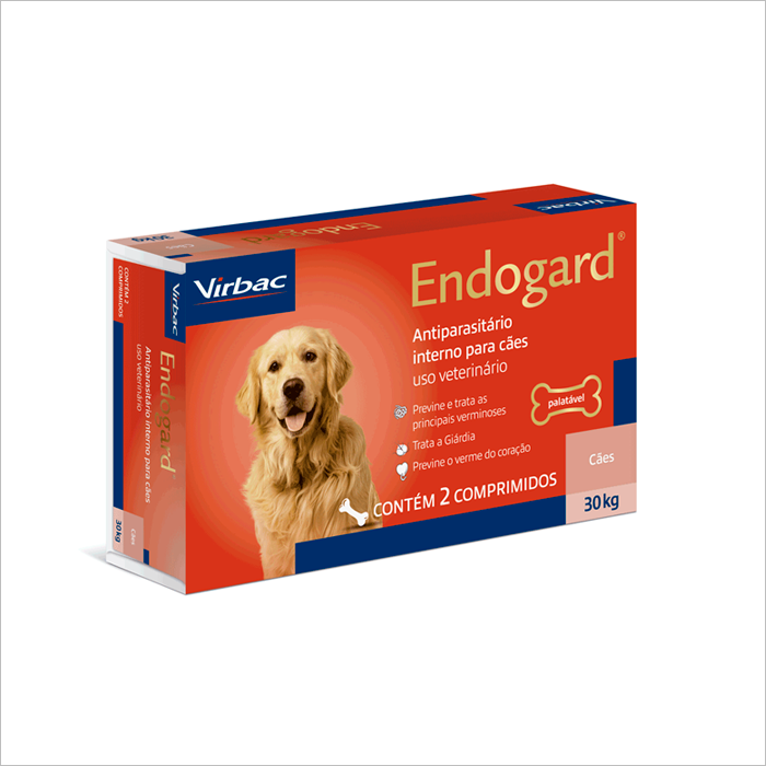 Antiparasitário Virbac Endogard para Cães de Até 30 Kg 2 Comprimidos ...