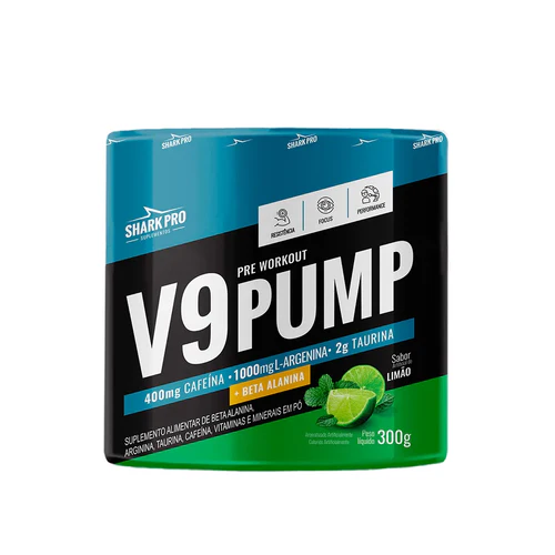 V9-PUMP Pre Workout Shark Pro 300g - Energia e Explosão - TR ...
