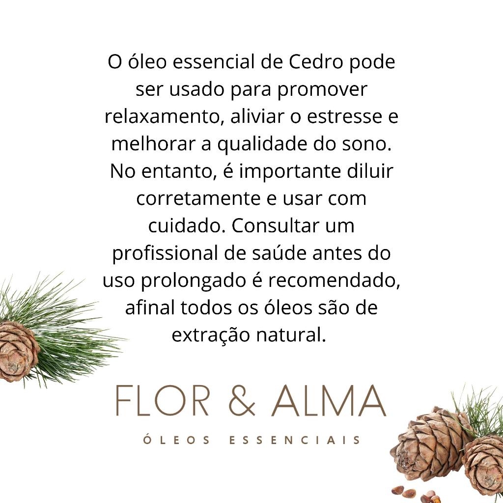 Óleo Essencial Cedro Atlas Puro e Natural - Flor e Alma