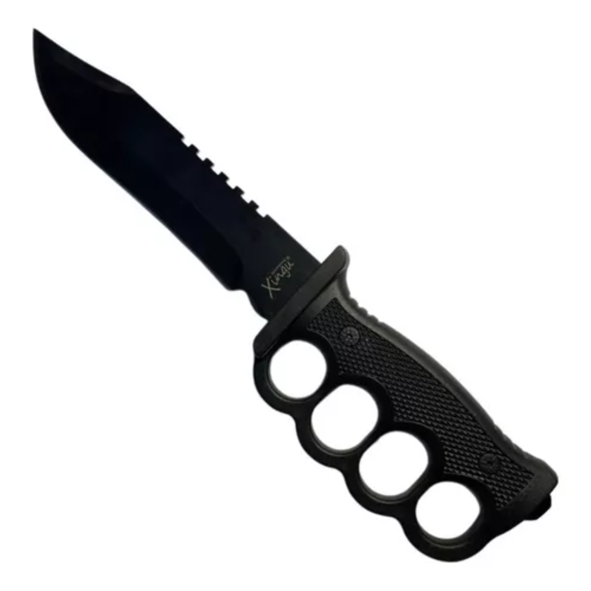 Faca Tatica De Combate Militar Caça C/ Bainha Amolador Apito Cor Preto ...