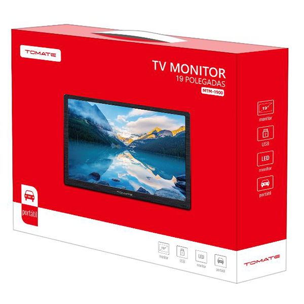 TV MONITOR 19" PORTATIL TOMATE MTM-1900 - Loja Tomate