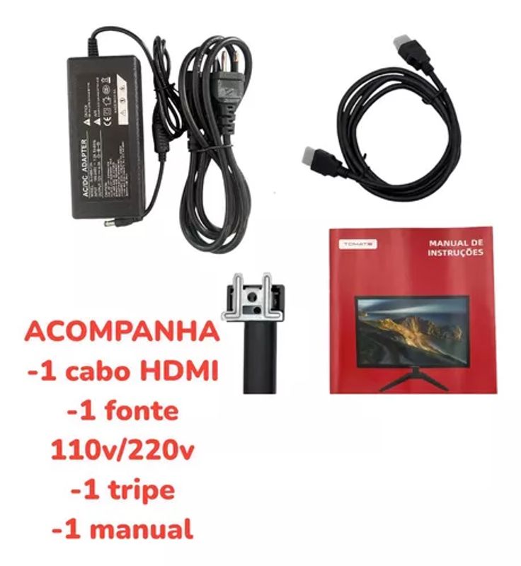 Monitor de LED Tomate MTM-1024 | Experiência Visual Imersiva - Loja Tomate