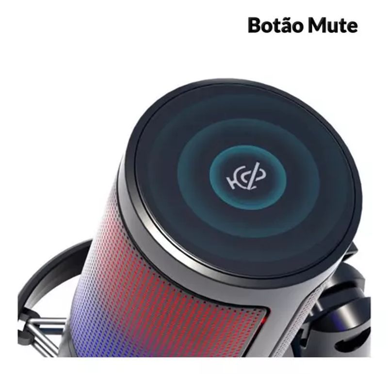 Microfone Tomate RBG USB Type-C 1.8m MT-1060R - Loja Tomate