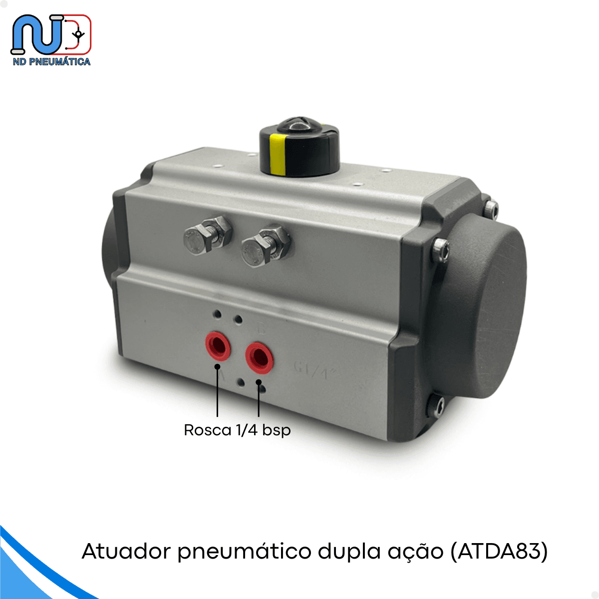 Atuador Pneumático Dupla Ação AT83 | Para Válvula Esfera/Borboleta - Nd ...