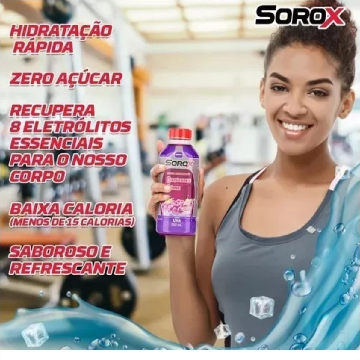 Pack 6 Sorox Uva Zero Açúcar: Hidratação 8 Íons - AMERIDAN E-COMMERCE