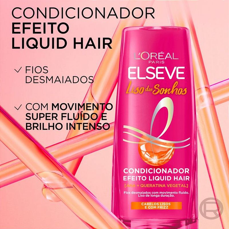 Kit Elseve Liso dos Sonhos: Liso Perfeito, Sem Frizz e Alinhado ...