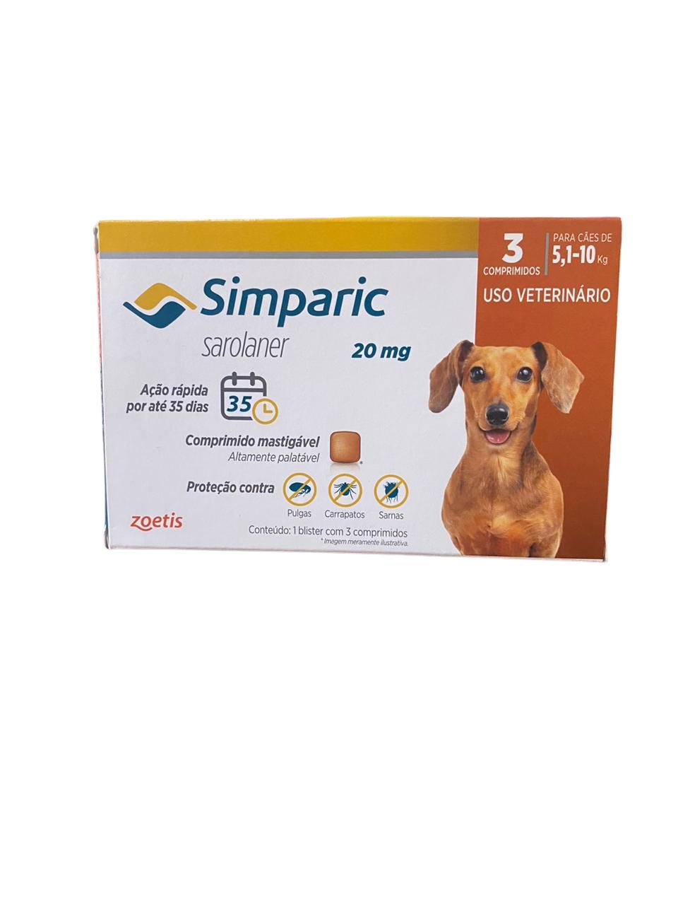 Simparic 20 MG 5,10 A 10 KG - Planeta Agrícola