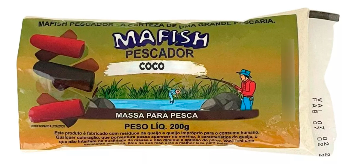 Massa em Pó 200g - Vários Sabores - Mafish - MultiPesca Brasil