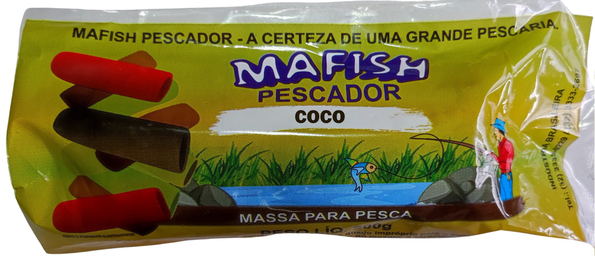 Massa s/ Algodão 200g - Vários Sabores - Mafish - MultiPesca Brasil