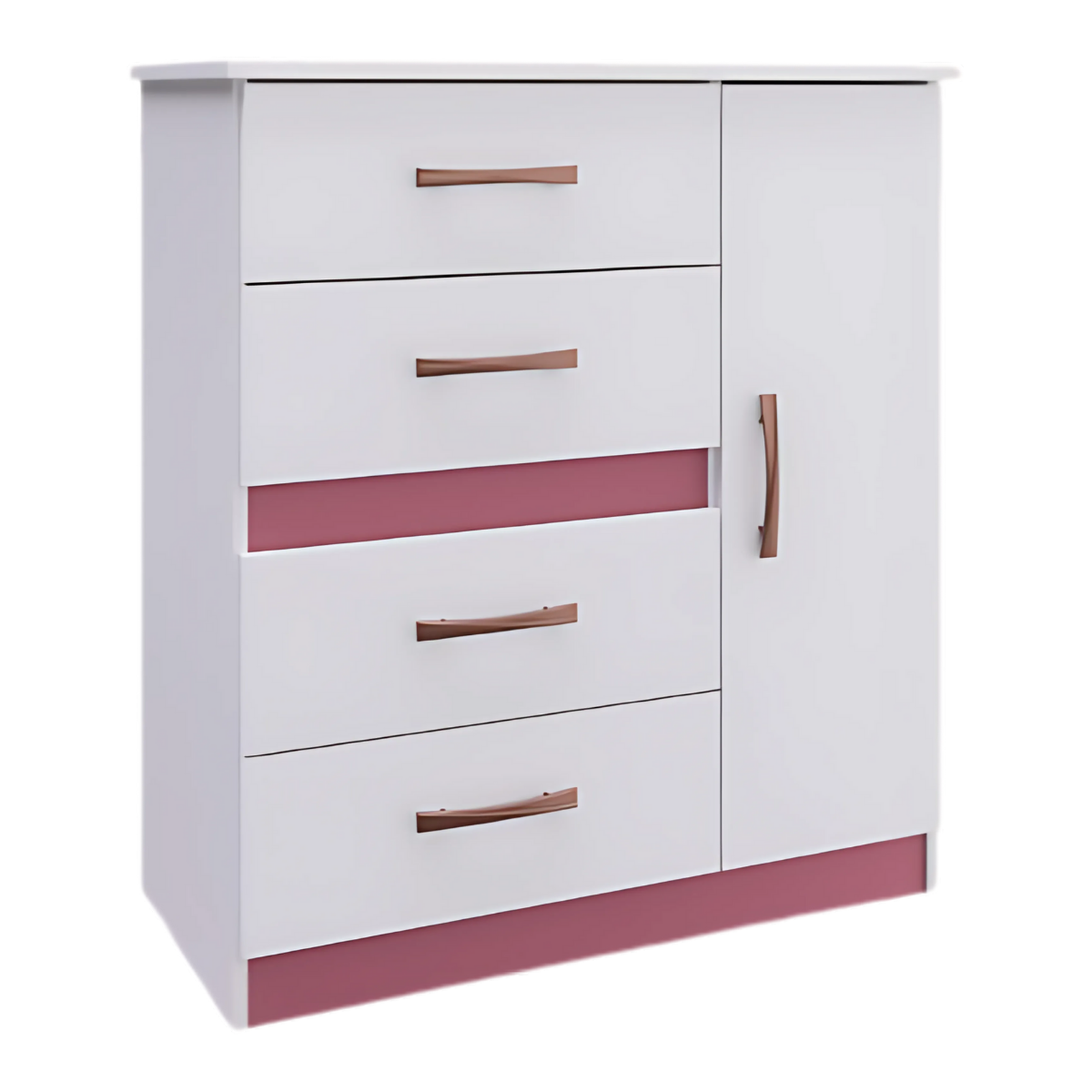Cômoda Flex 3 em 1 com 4 gavetas e 1 porta - Fabrika Móveis e Decor