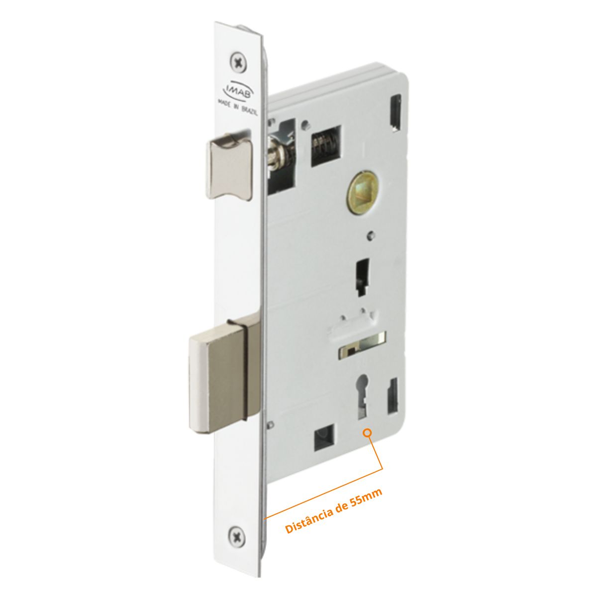 Fechadura Imab Máquina Avulsa 55mm Interna Inox - Portaberta