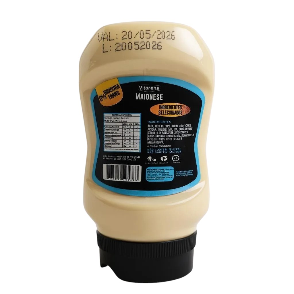 Maionese Zero Lactose Natural Vitorena - 200 ml - Simples é Saudável