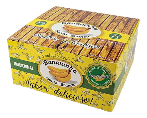 Doce Bananinha Artesanal Com Açúcar 100% Natural Santa Branca 21 Un X ...