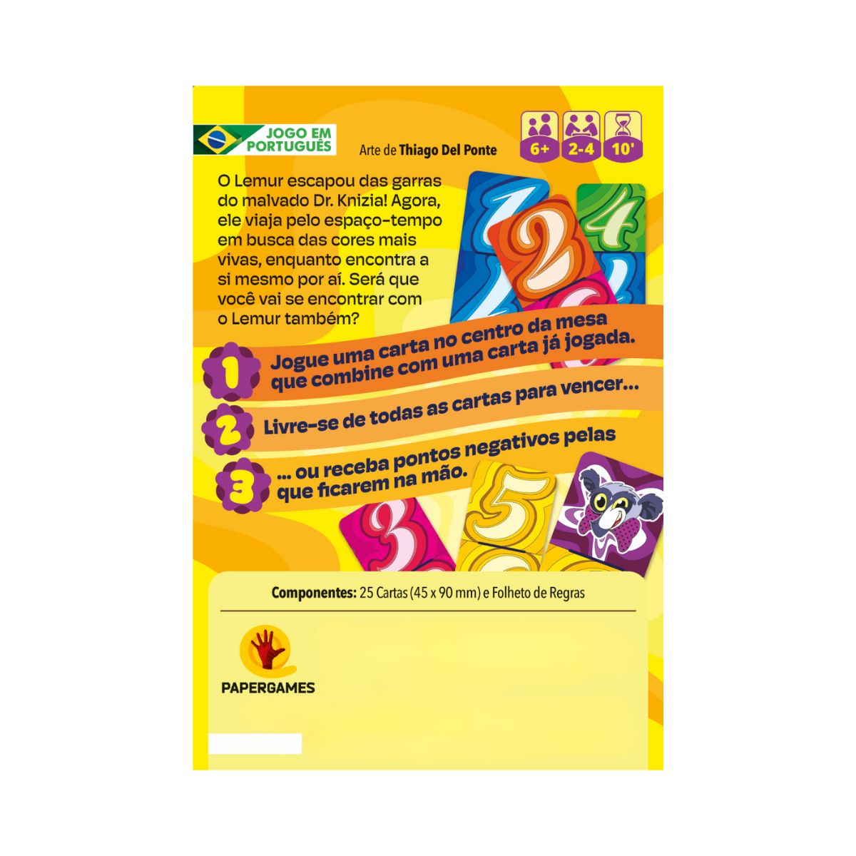 Jogo De Cartas Card Game Linha Micro Lemur PaperGames - Santec Comercial