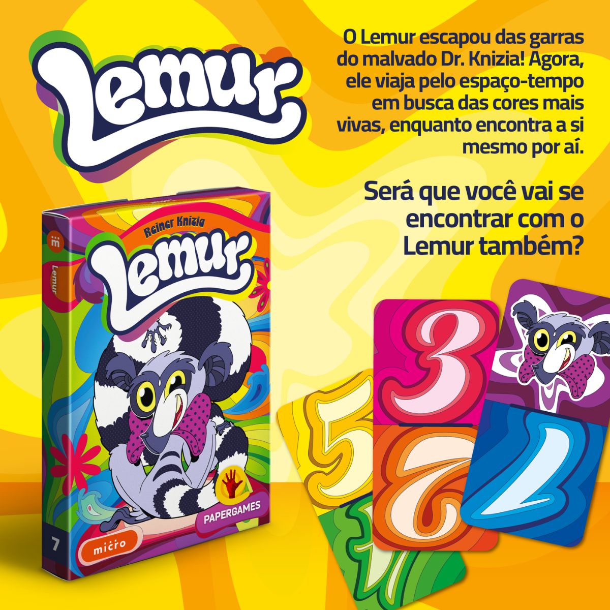 Jogo De Cartas Card Game Linha Micro Lemur PaperGames - Santec Comercial