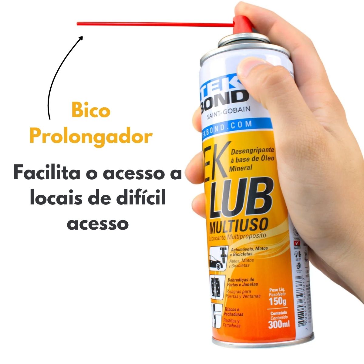 Tek Lub Desengripante e Lubrificante Multiuso 150g/300ml - Santec Comercial