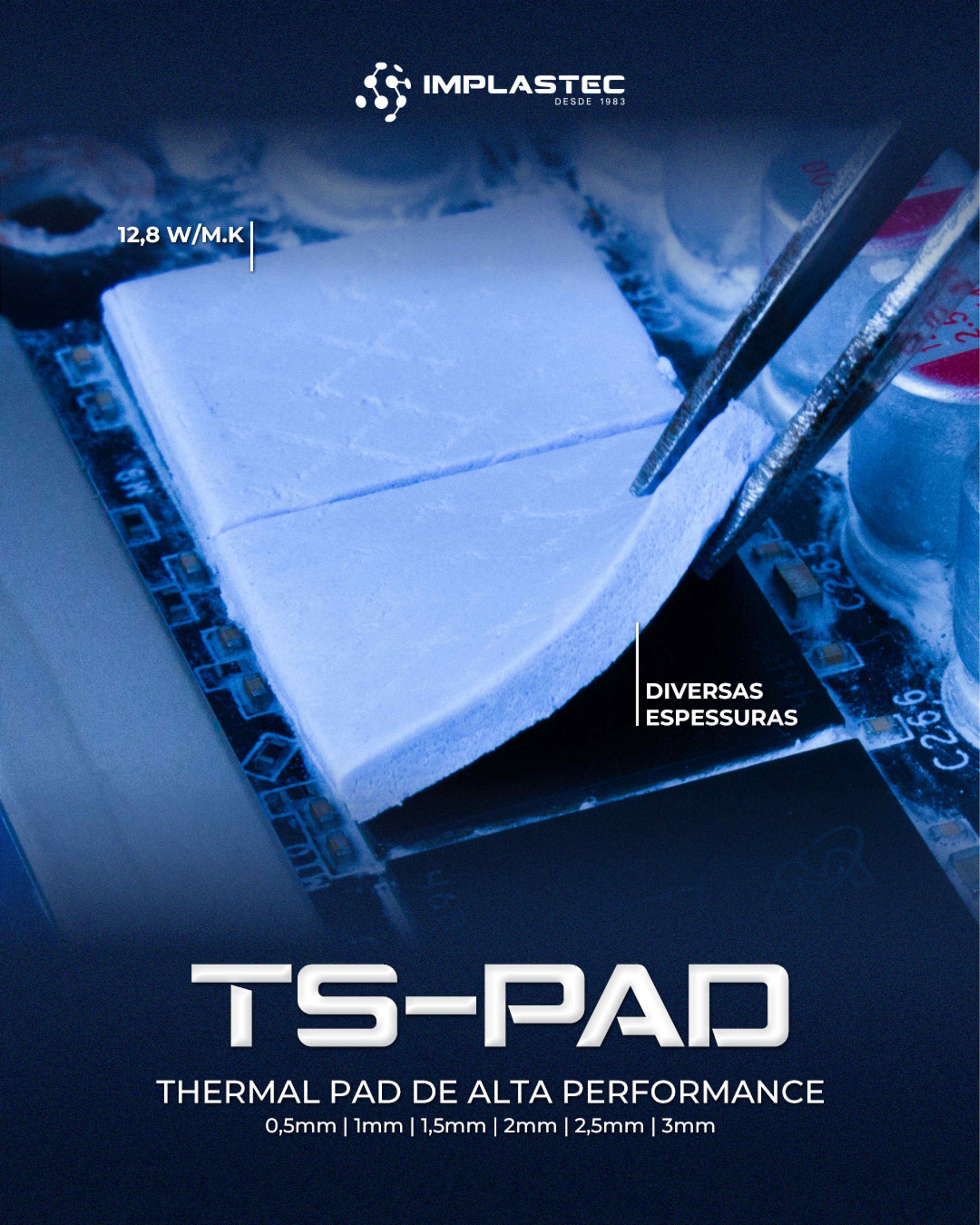 Thermal Pad Almofada Térmica TS PAD 100x100 x 2mm 12.8 WmK - Sore Store