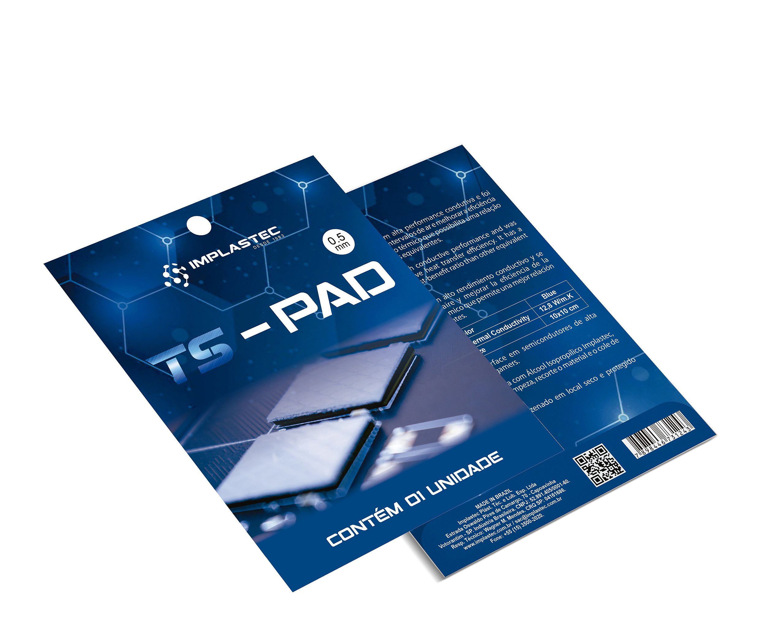 Thermal Pad Almofada Térmica TS PAD 100x100 x 0.5mm 12.8 WmK - Sore Store