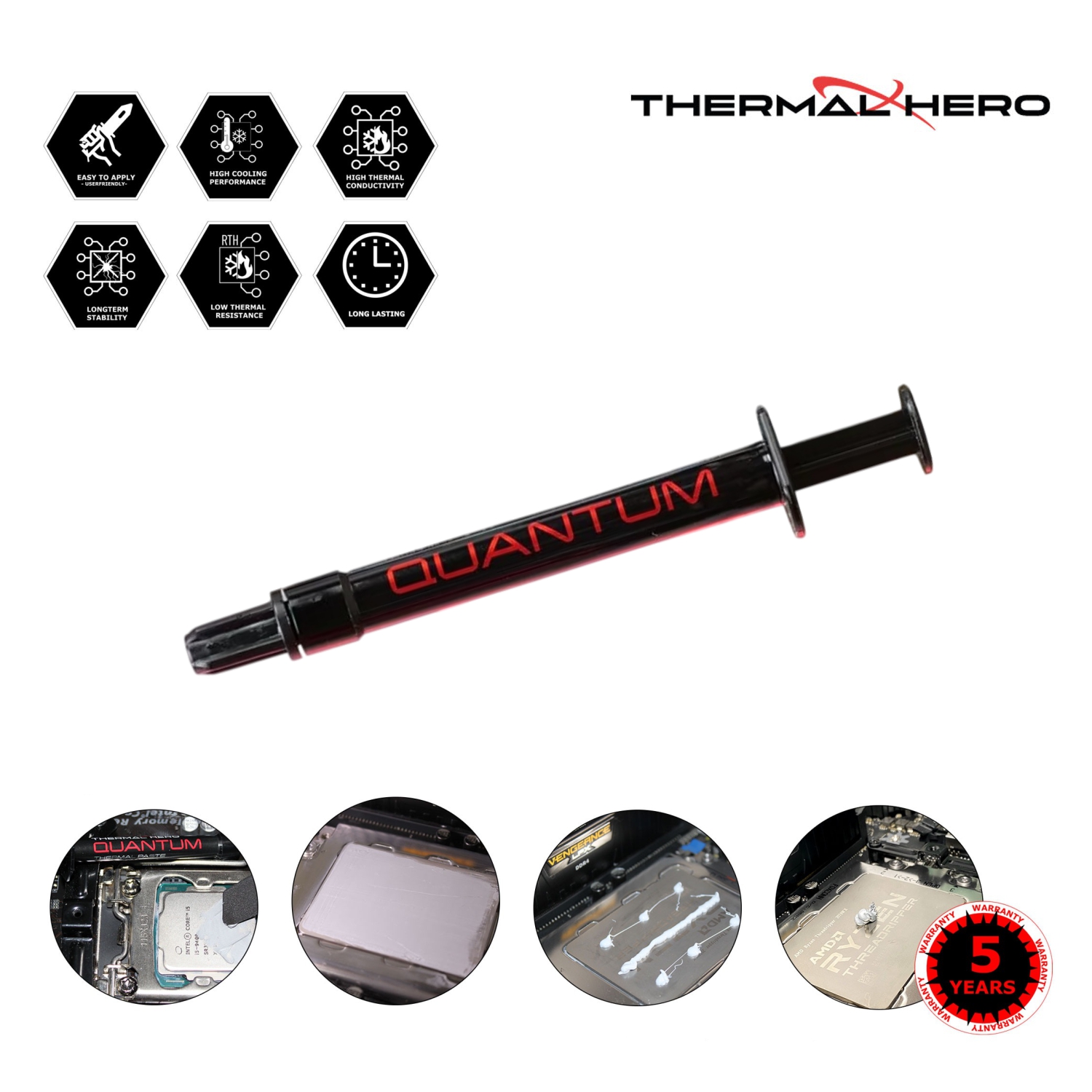 Pasta Térmica Thermal Hero QUANTUM Alta Performance 17 W/mK 2g - Sore Store