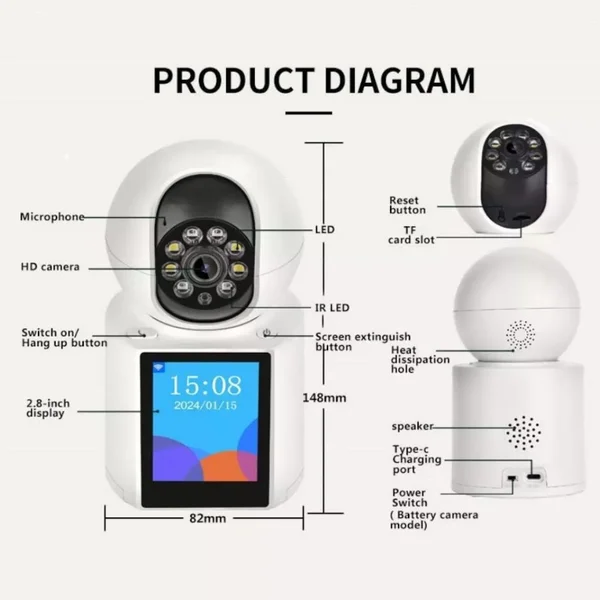 Câmera Segurança Bidirecional WiFi JT JK9291 Branco. - Especialista em ...