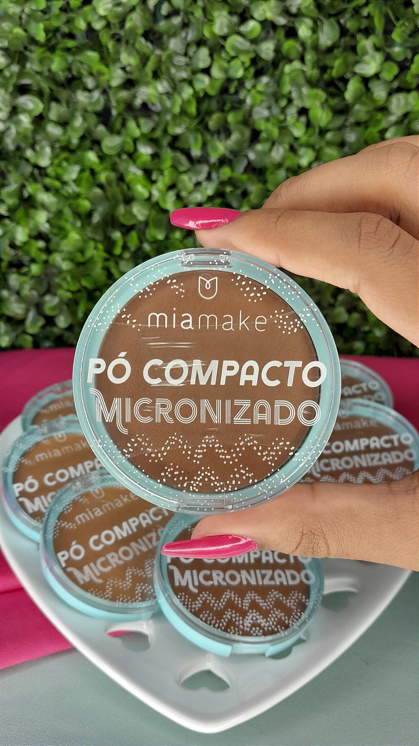 Pó Compacto Micronizado Mia Make - Rosa e Menta