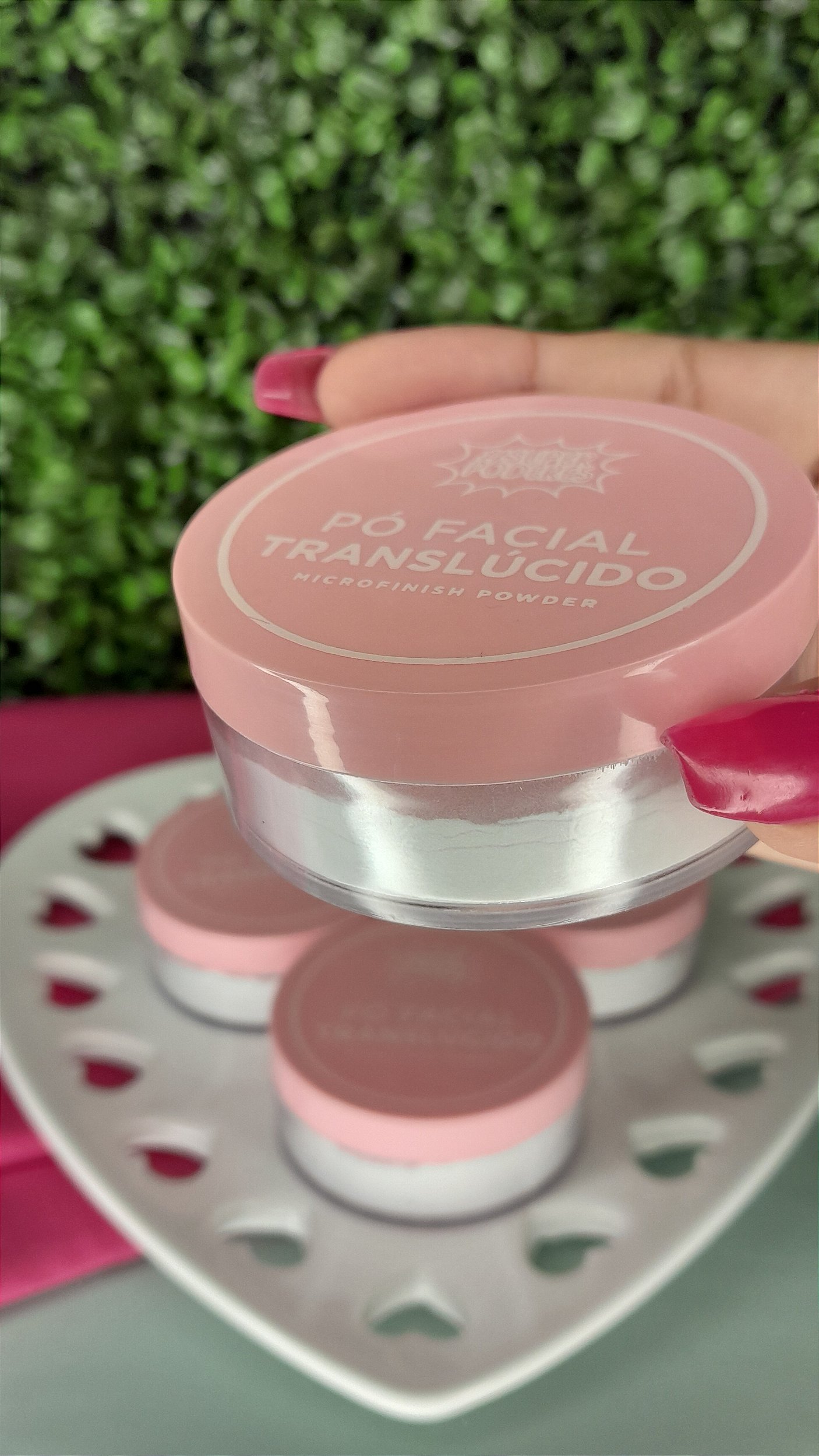 Pó Facial Translúcido Microfinish Powder Super Poderes - Rosa e Menta