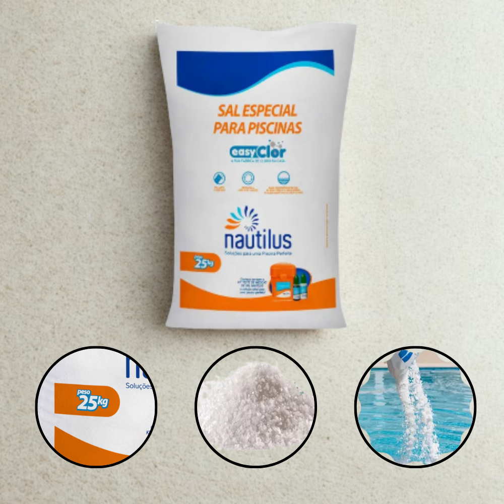 Sal especial para piscinas nautilus - Mastersol Aquecedores